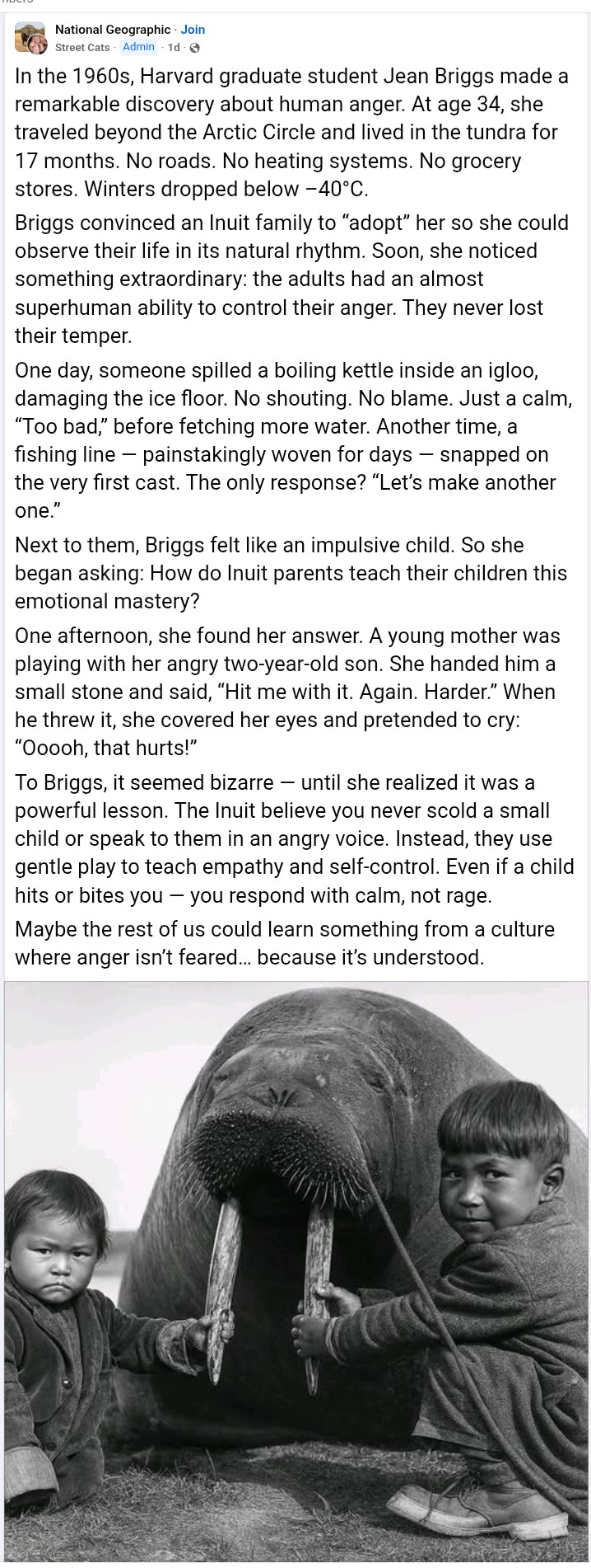 Jean Briggs, Never Anger - Psychology & Sexuality - Briar Fray